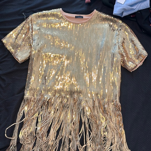 Prima Donna | Tops | Elegant Gold Sequin Blouse | Poshmark